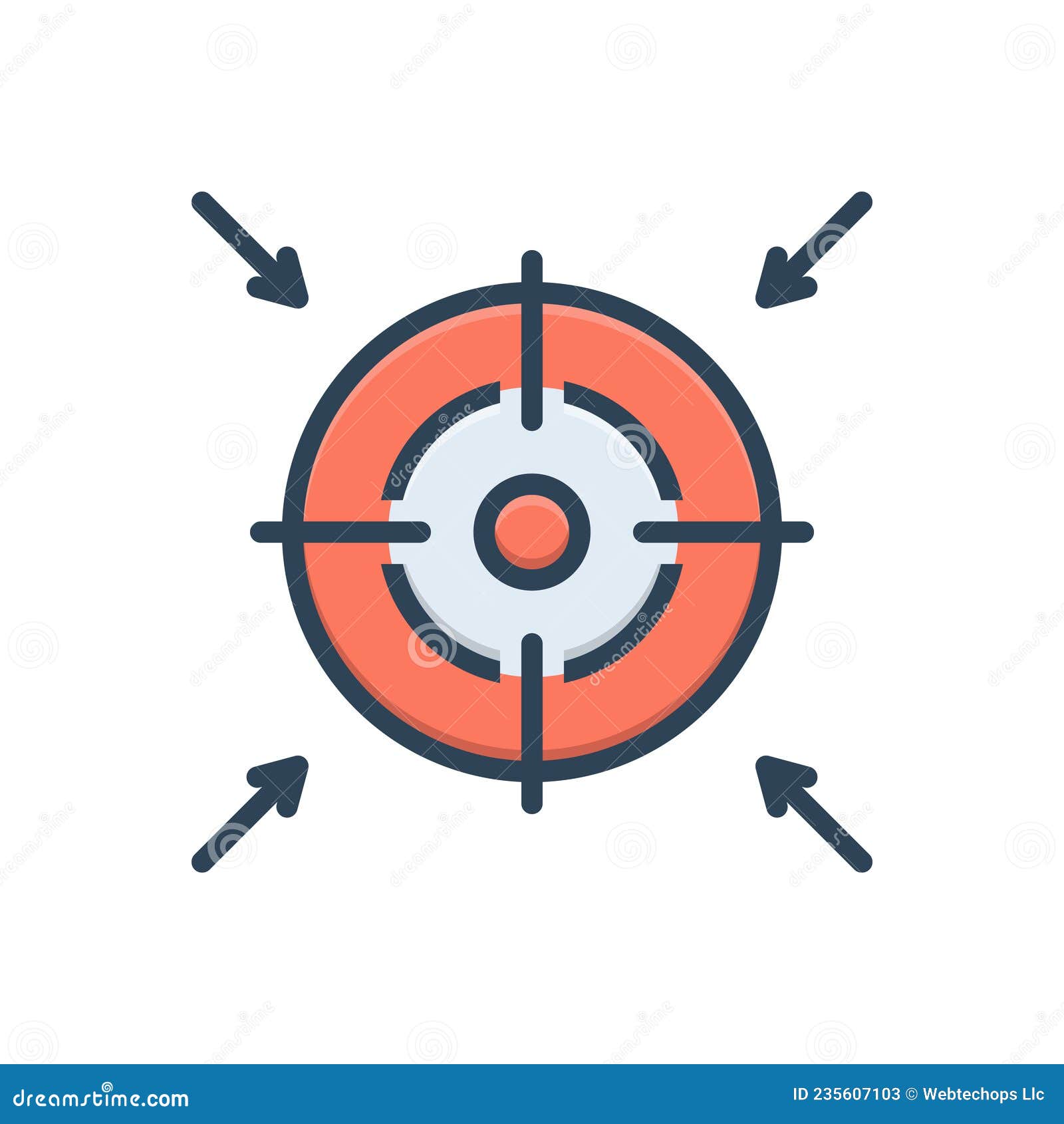 Color Illustration Icon for Goal, Ambition and Intention Stock Vector ...