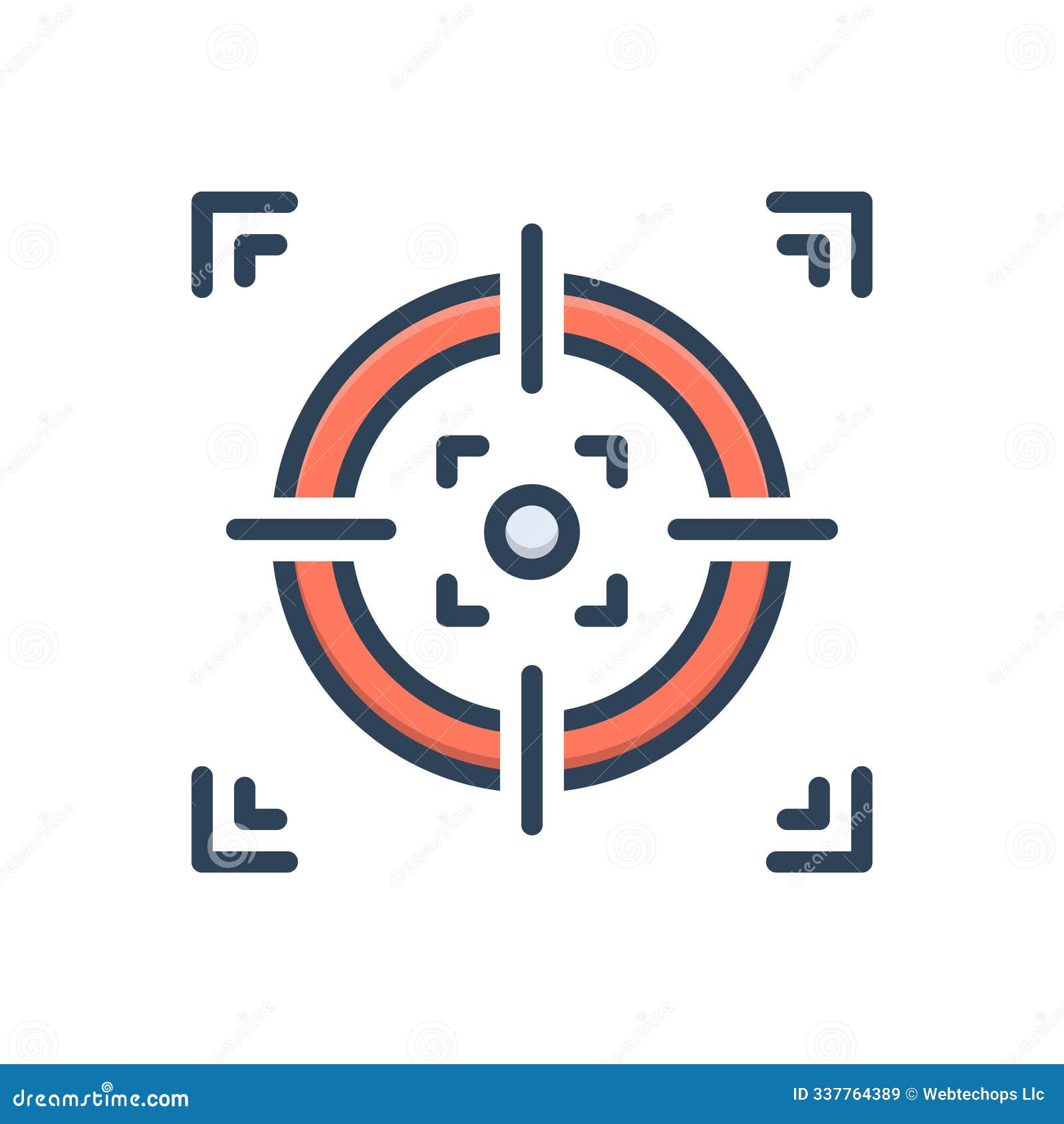 Color Illustration Icon for Goal, Target and Center Stock Illustration ...