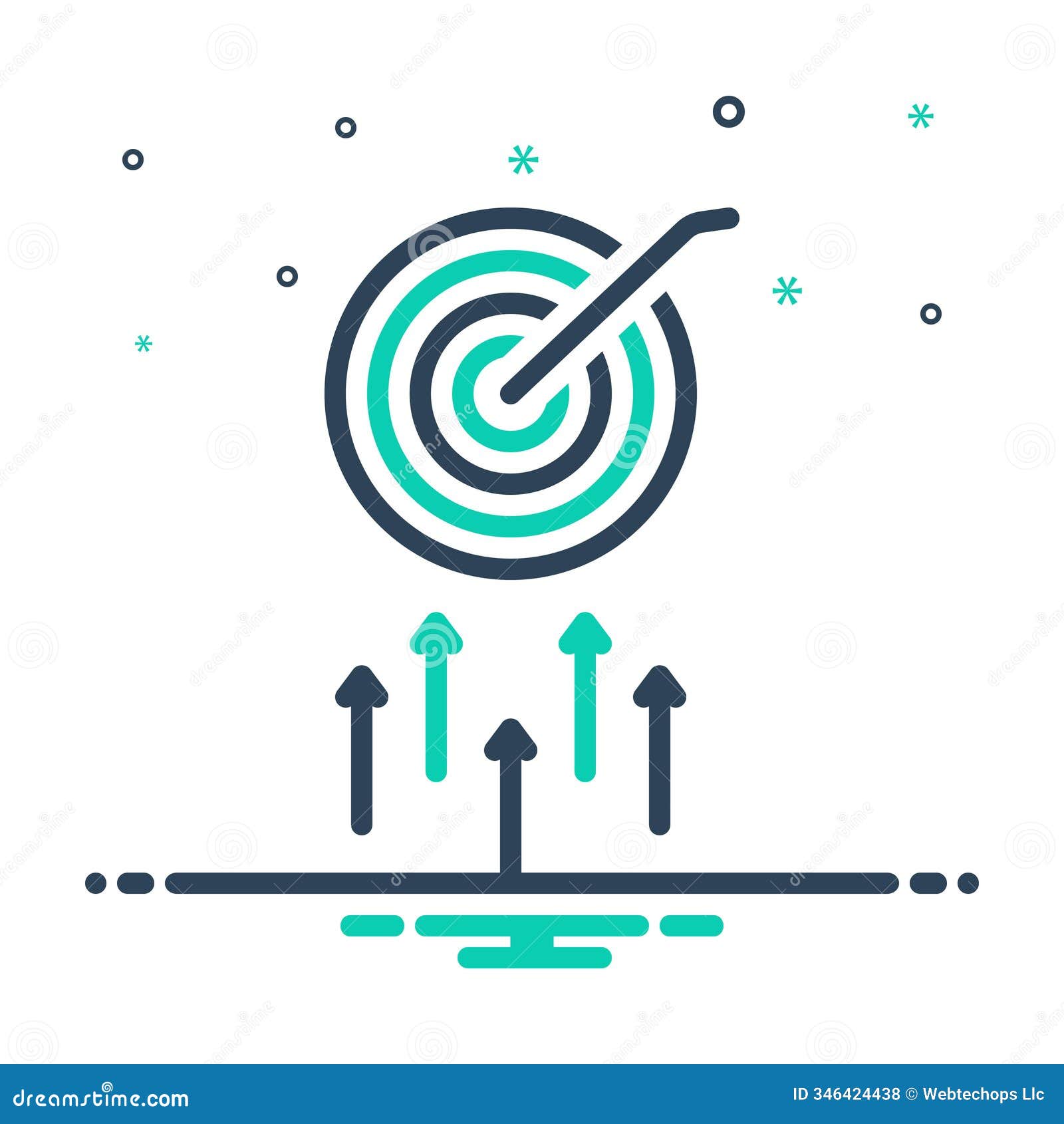 Mix Icon for Goal, Target and Mission Stock Illustration - Illustration ...