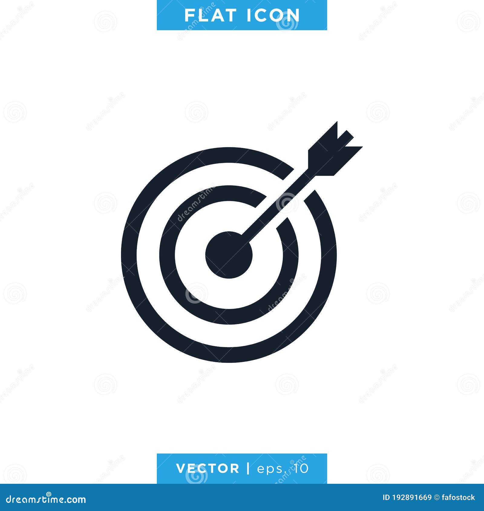 Goal Icon Vector Logo Design Template. Target and Arrow Sign Stock ...