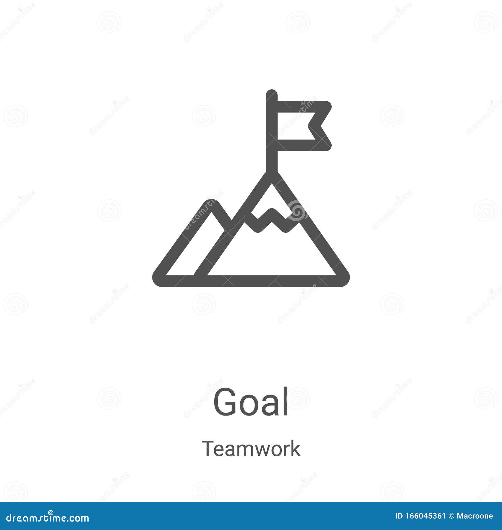 Goal Icon Vector from Teamwork Collection. Thin Line Goal Outline Icon ...