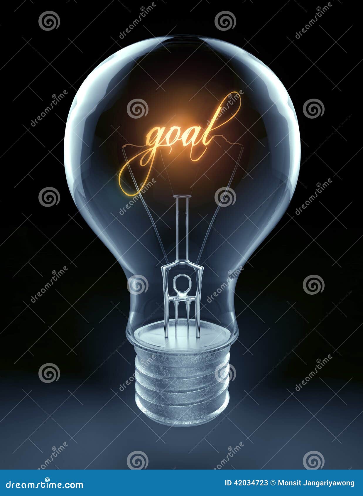Goal idea stock illustration. Illustration of incandescent - 42034723