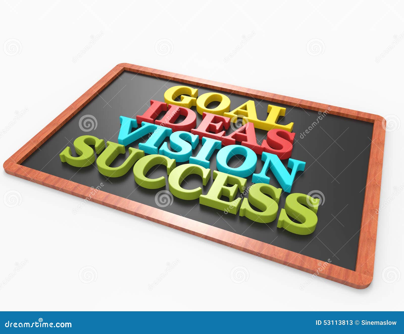 Goal,Ideas,Vision,Success, 3d Word Concept Stock Illustration ...