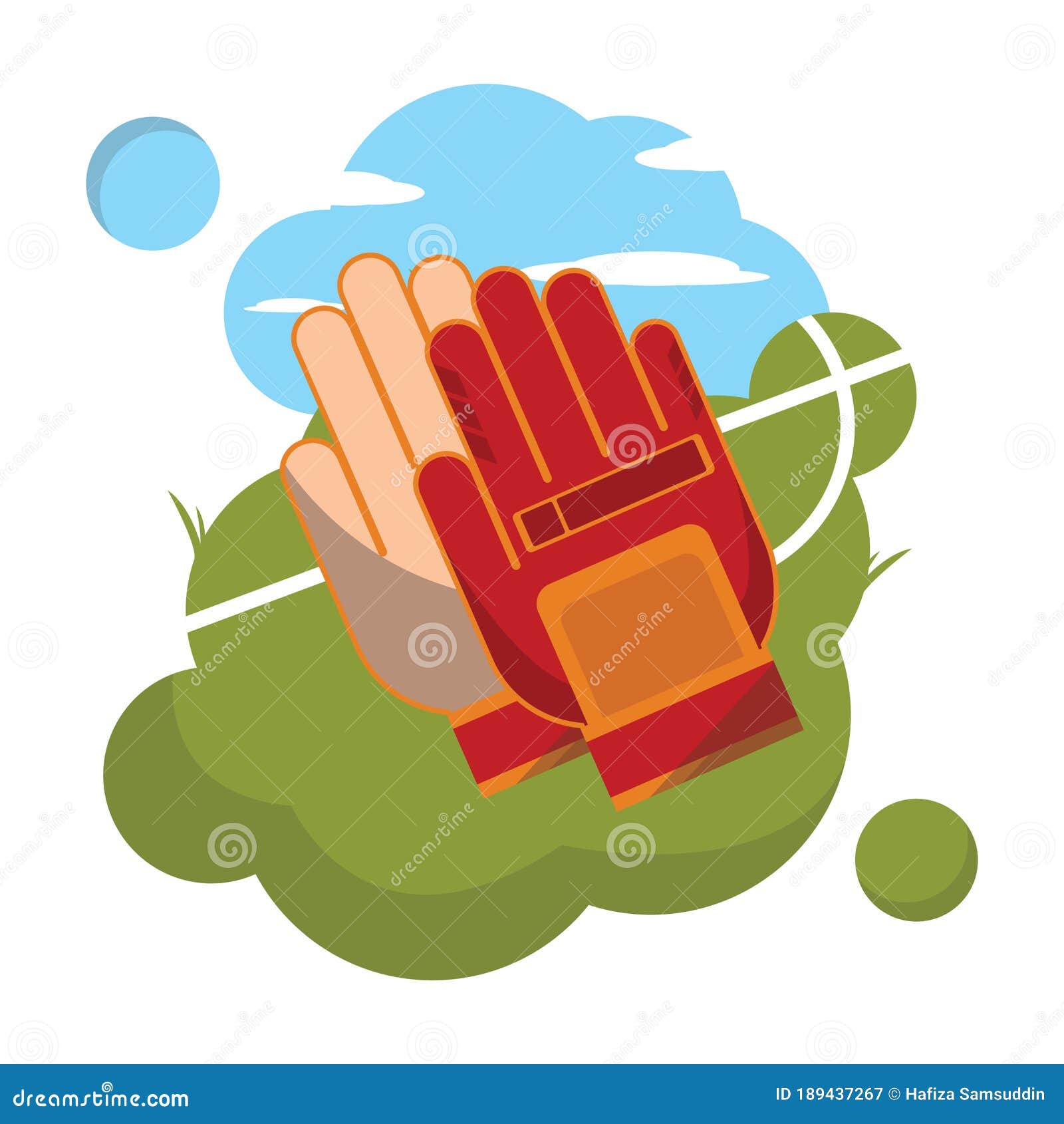 Goal Keeper Gloves. Vector Illustration Decorative Design Stock Vector ...