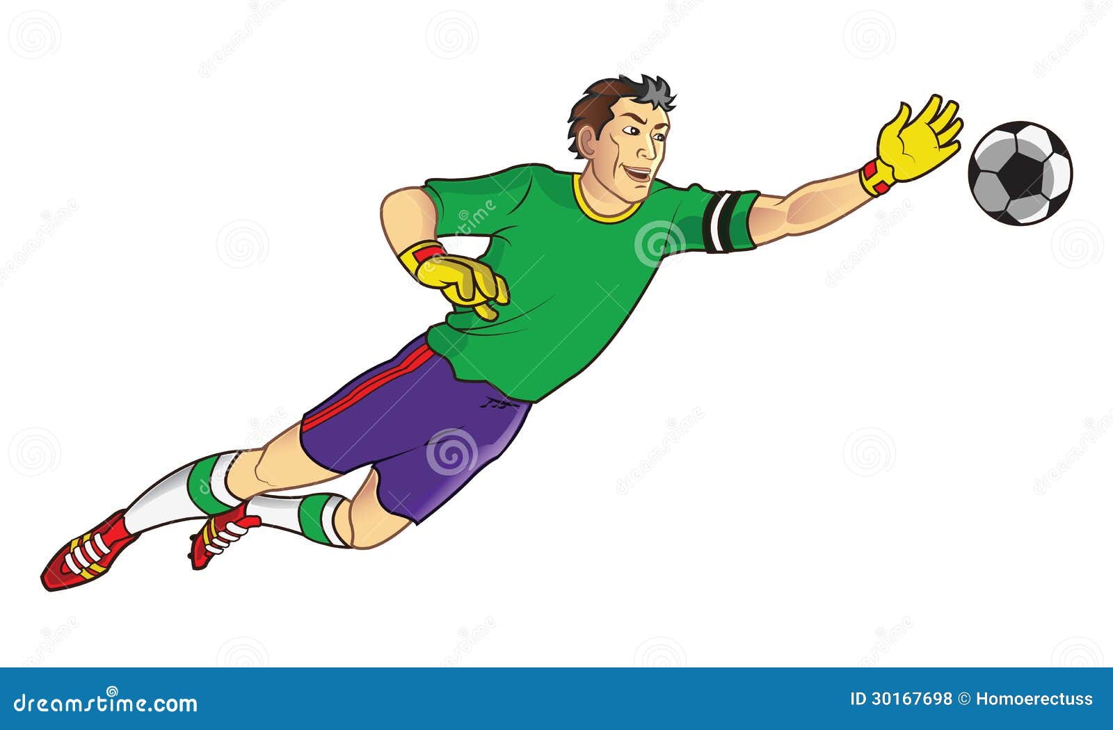 Goal Keeper stock illustration. Illustration of ball - 30167698