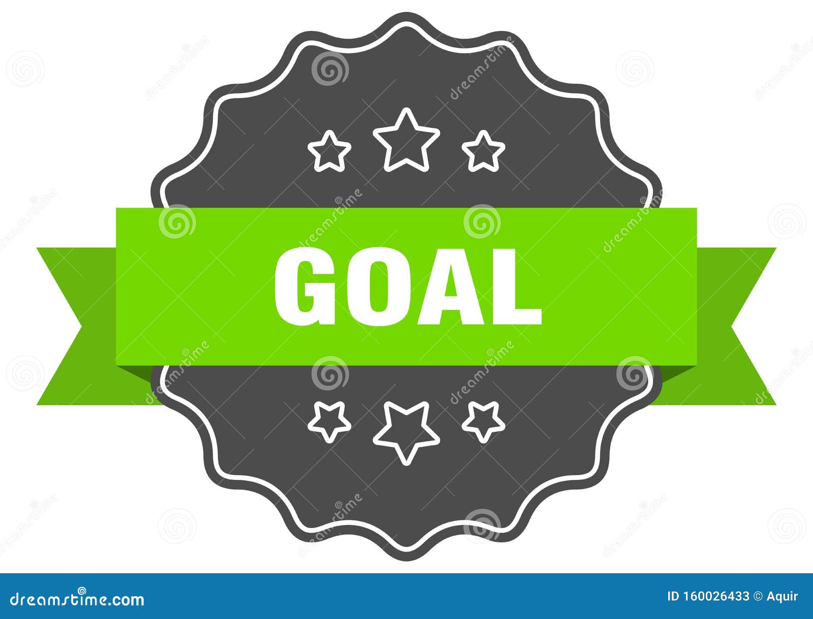 Goal label stock vector. Illustration of gray, goal - 160026433