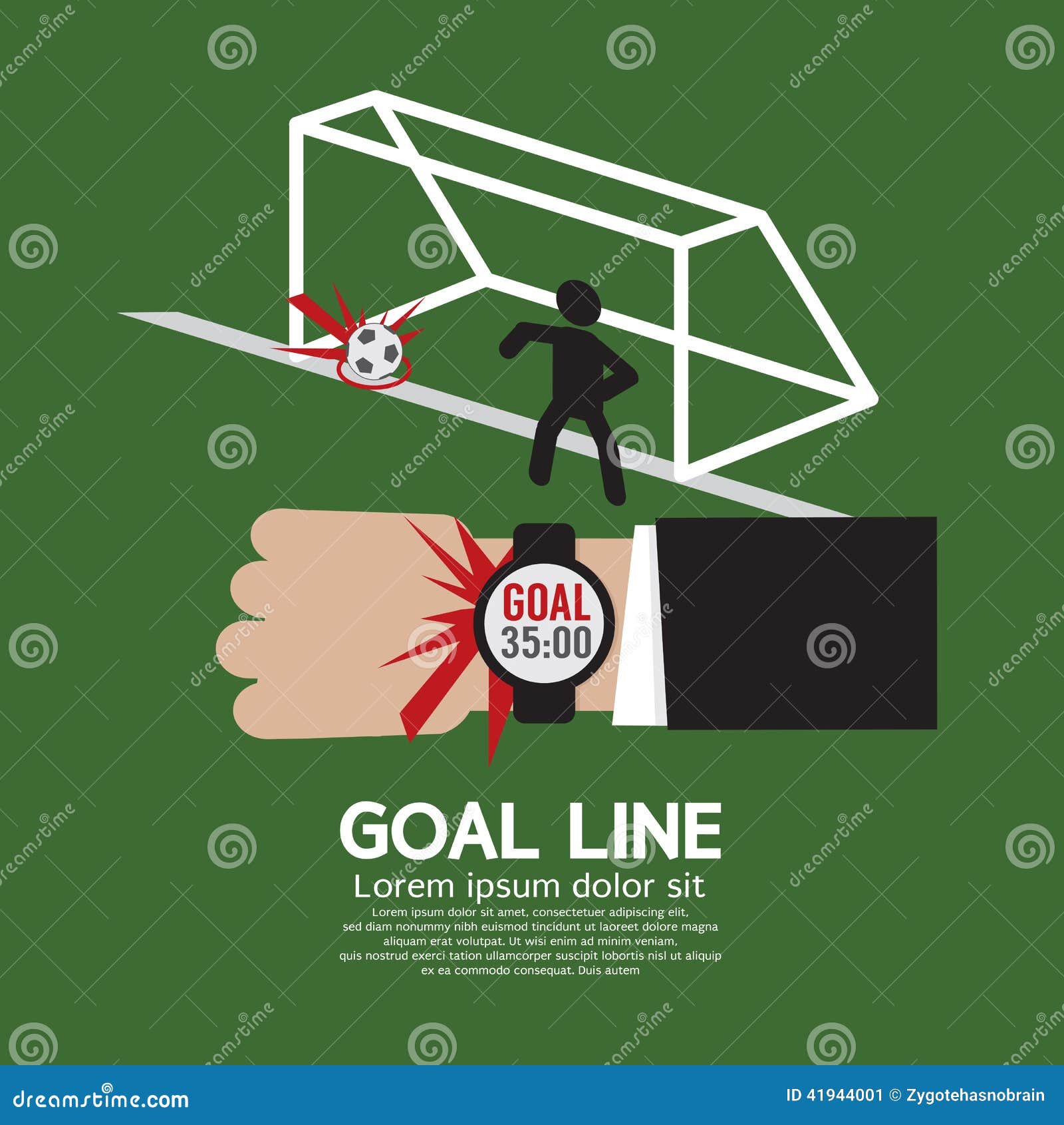 Goal Line Sport stock vector. Illustration of symbol - 41944001