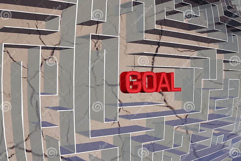 Goal maze concept stock image. Image of support, solution - 182515335