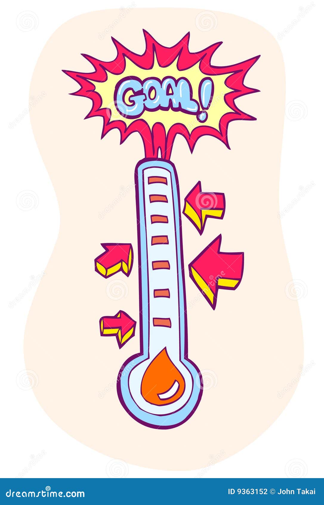 Goal Meter stock vector. Illustration of fundraise, business - 9363152