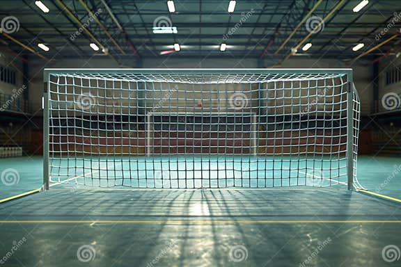 Goal Nets Futsal in Futsal Field. Stock Illustration - Illustration of ...