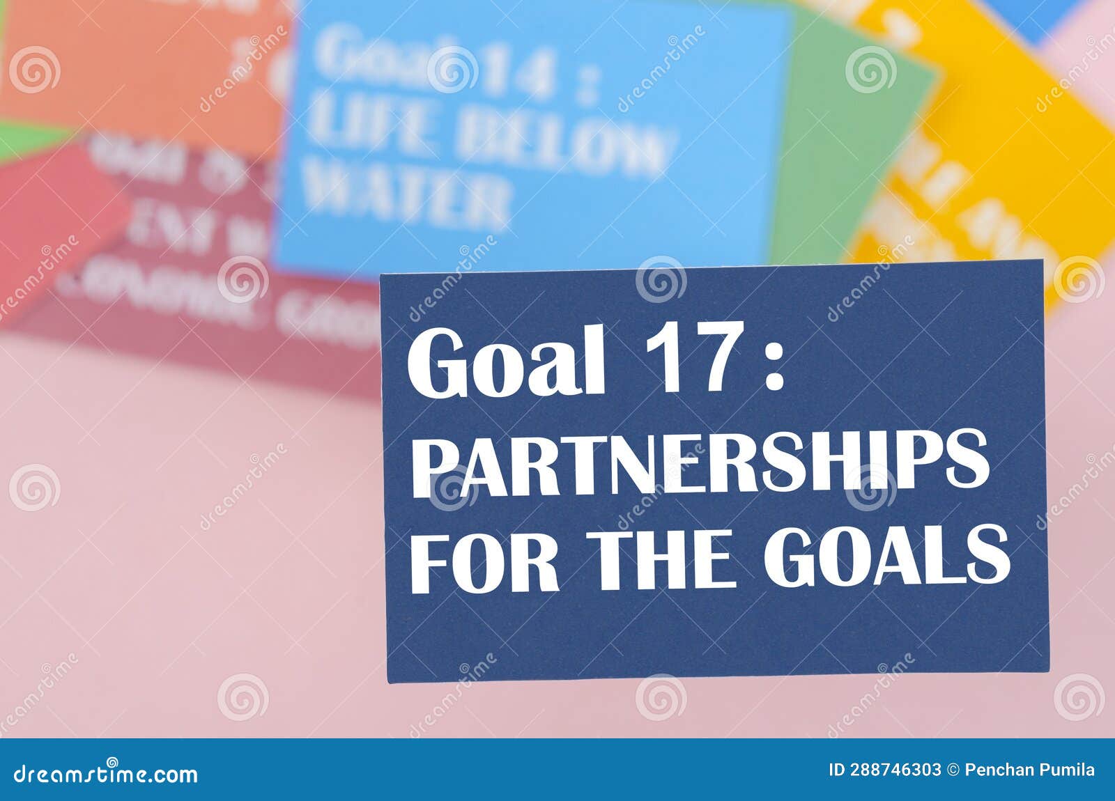 The Goal 17 : Partnerships for the Goals. the SDGs 17 Development Goals ...