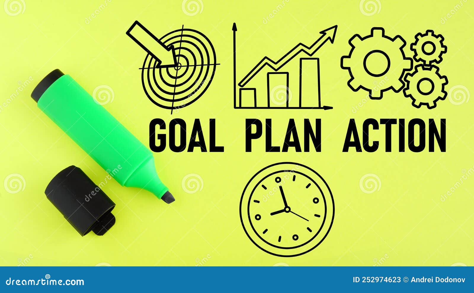 Goal, Plan and Action are Shown Using the Text Stock Image - Image of ...
