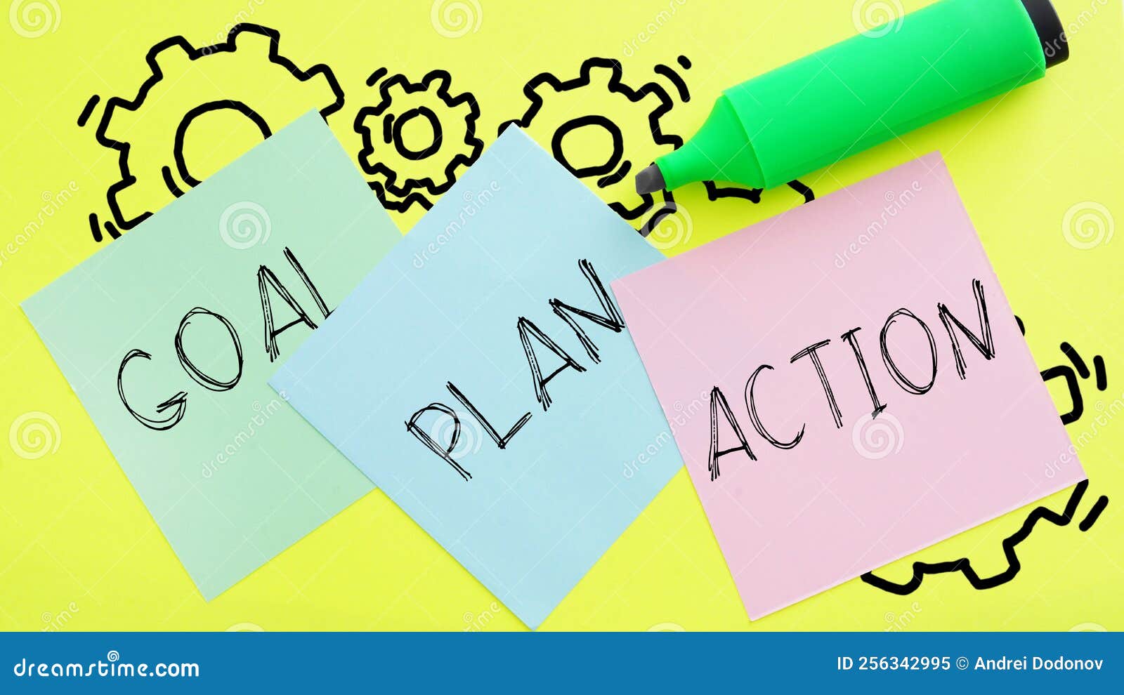 Goal Plan Action is Shown Using the Text Stock Image - Image of goal ...