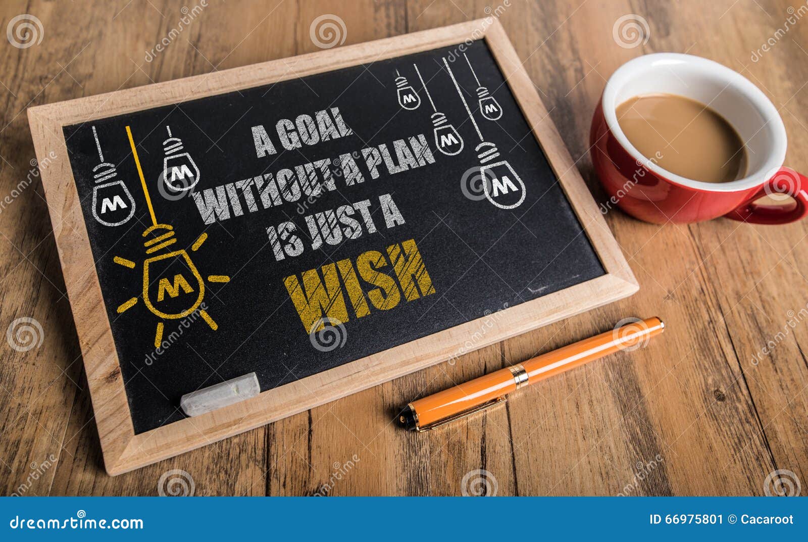 A Goal without a Plan is Just a Wish Stock Image - Image of challenge ...