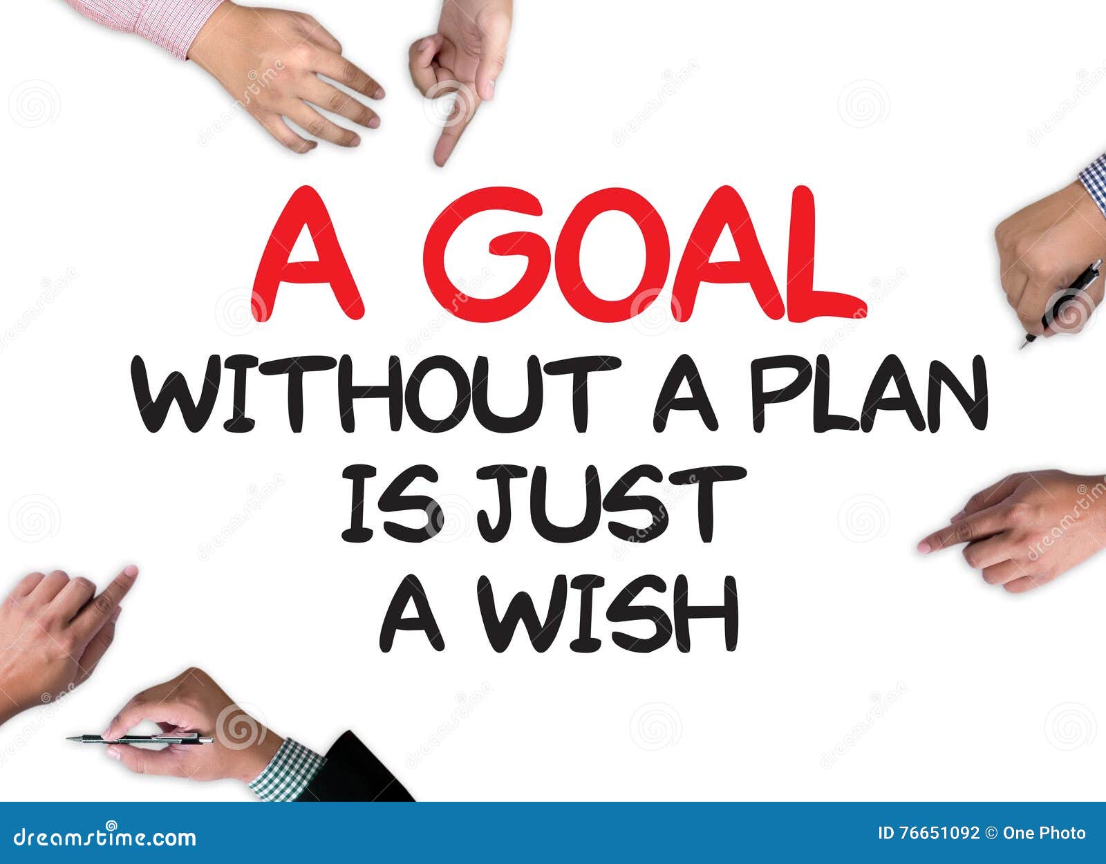 A Goal without a Plan is Just a Wish Stock Photo - Image of planning ...