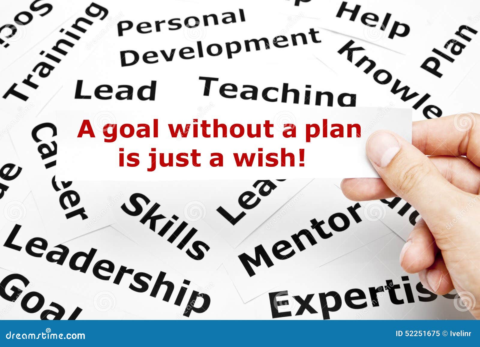A Goal without a Plan is Just a Wish Concept Stock Image - Image of ...