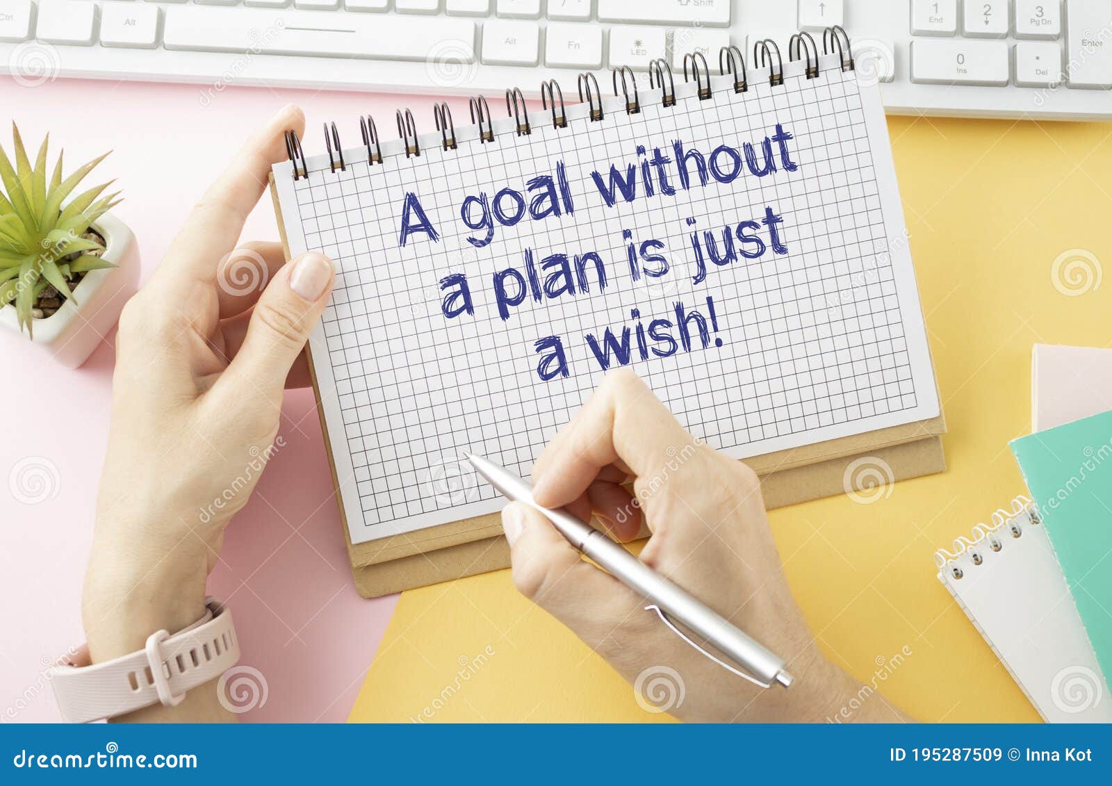 A Goal without a Plan is Just a Wish Stock Image - Image of challenge ...