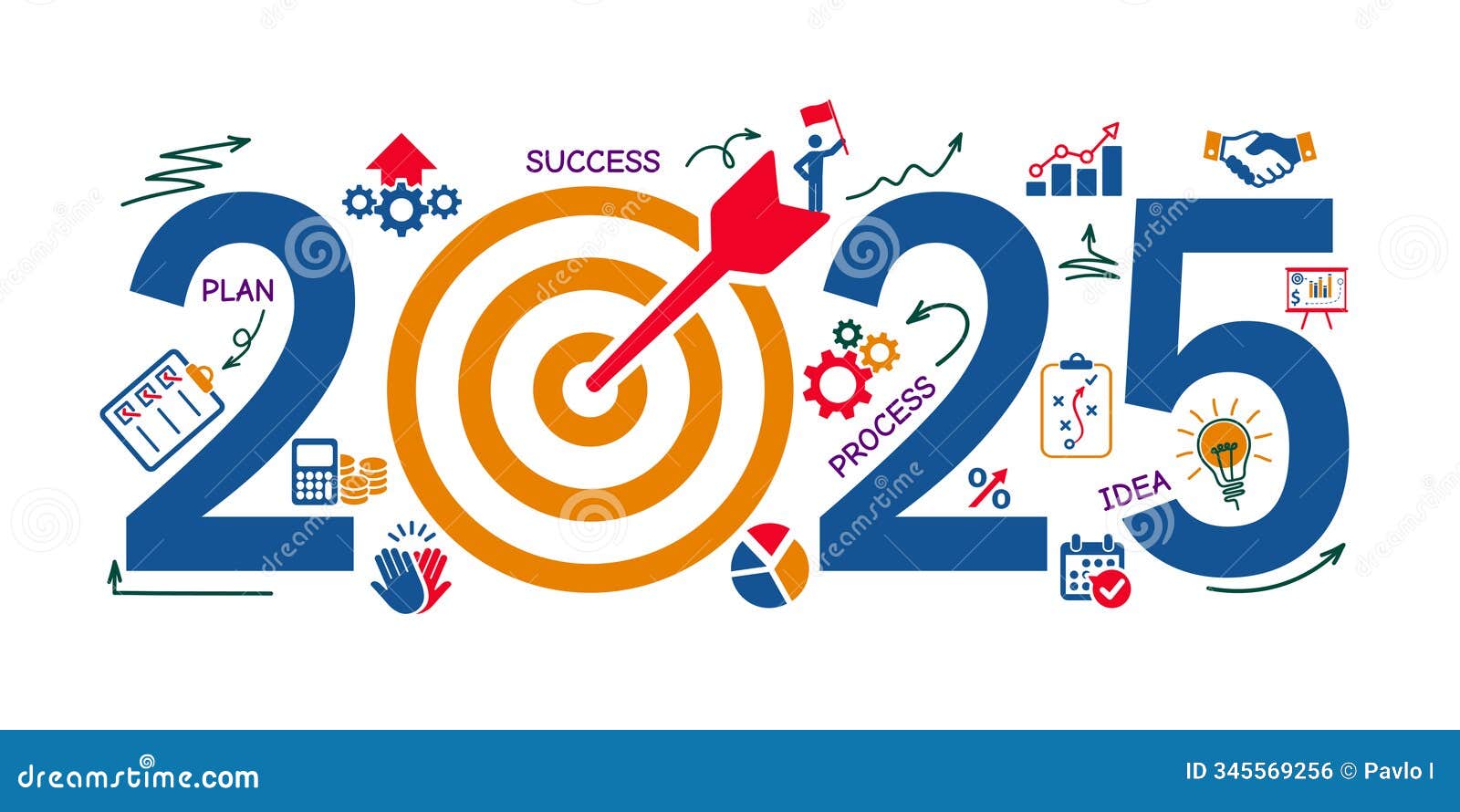 2025 Goal Plan Action On Blue Royalty-Free Stock Photography ...