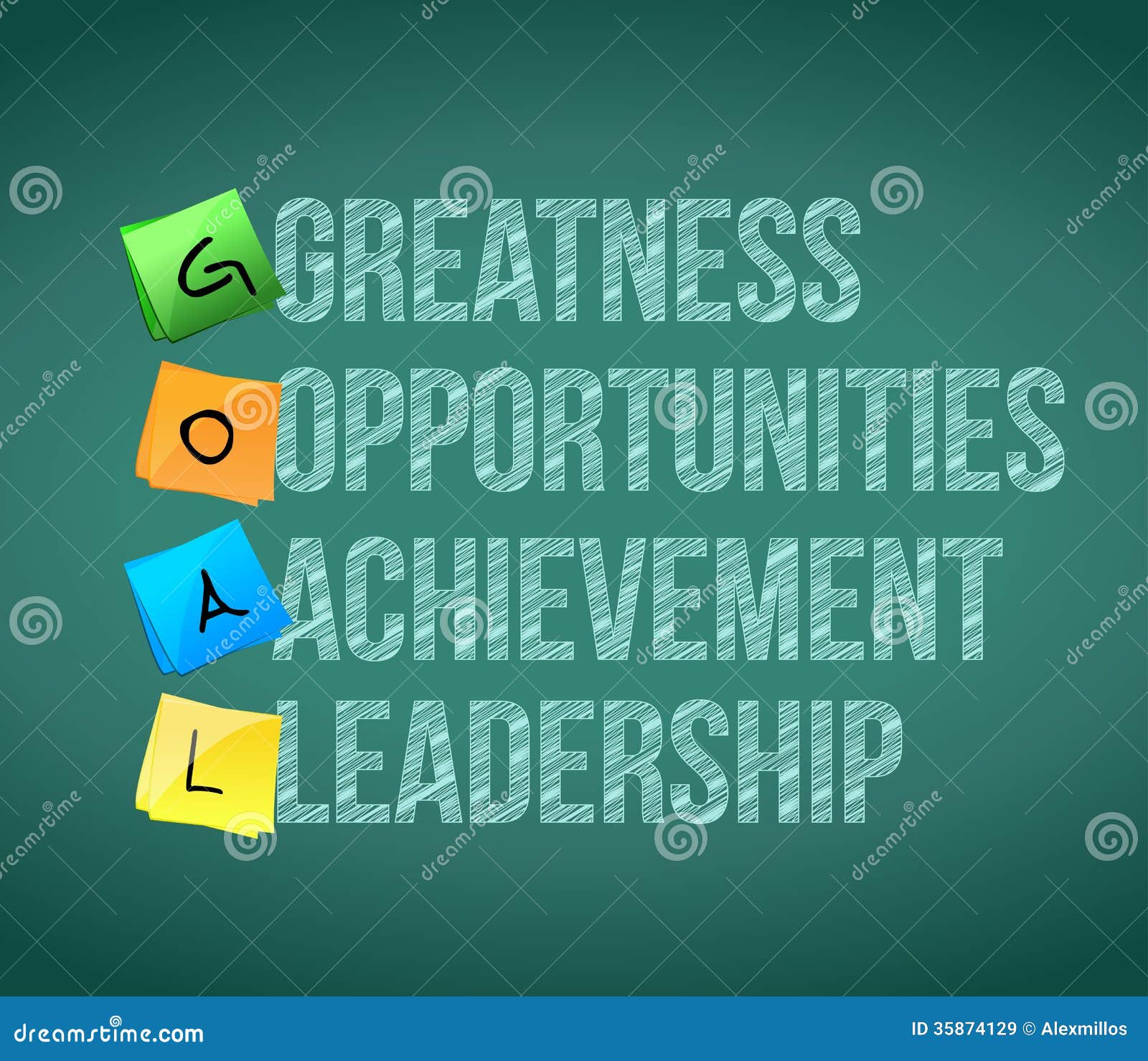 Goal Post Blackboard Illustration Design Stock Illustration ...