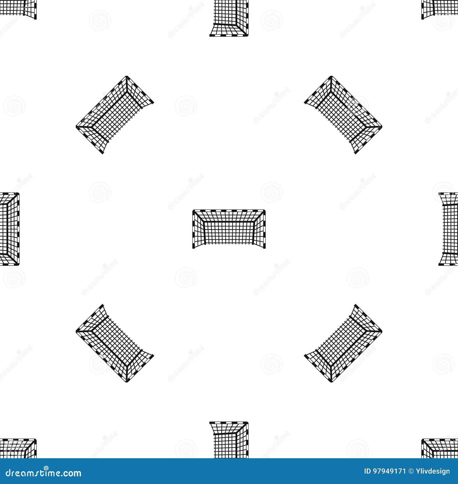 Goal Post Pattern Seamless Black Stock Vector - Illustration of ...