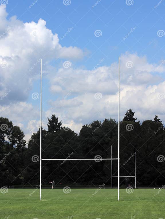 Goal Posts stock image. Image of sports, playing, clouds - 1071073