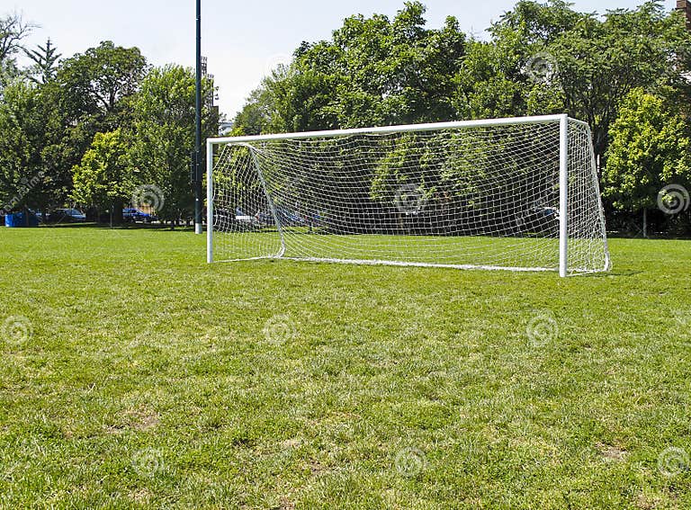 Goal Posts on soccer field stock photo. Image of match - 15334012