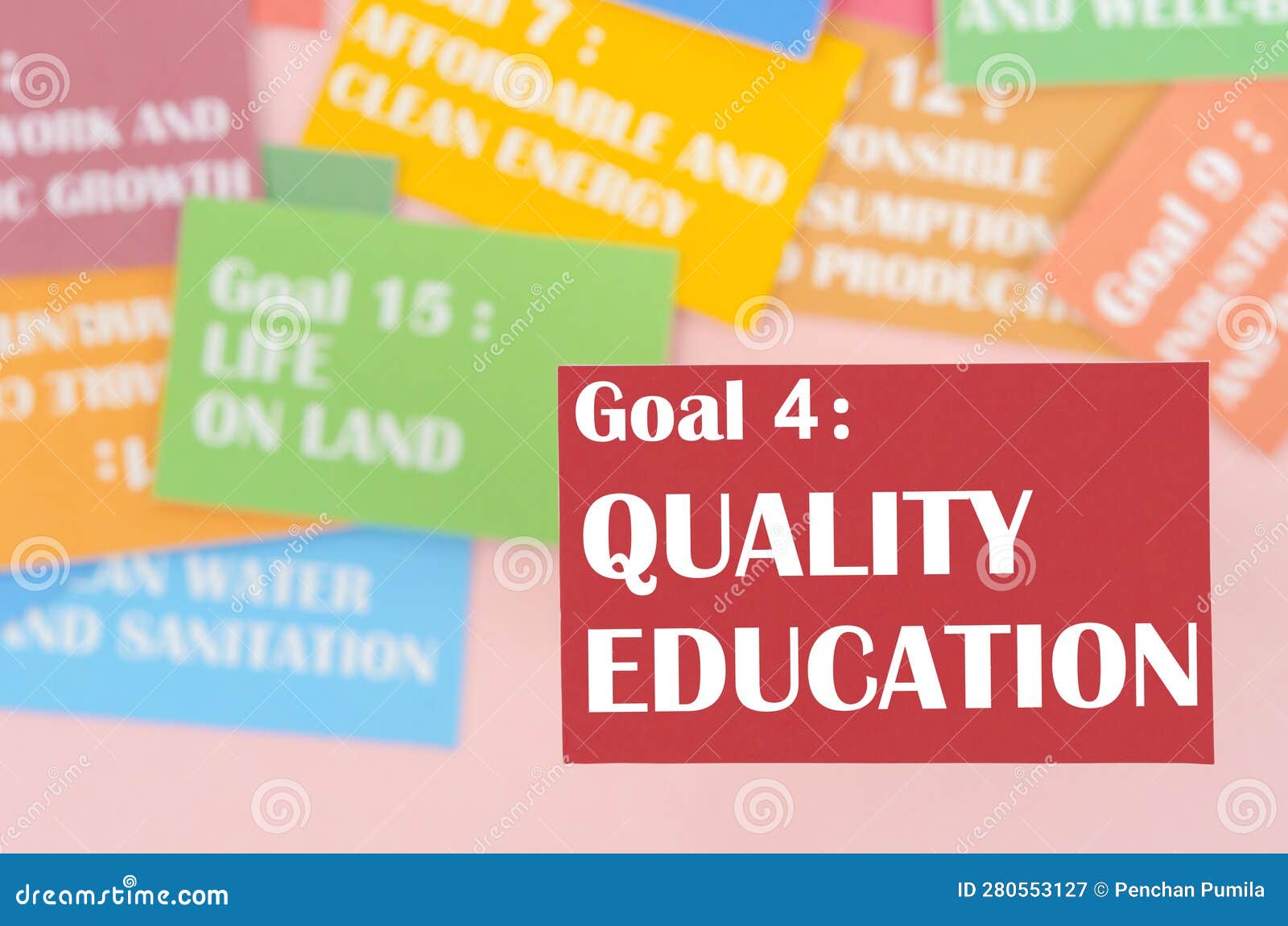 The Goal 4 : Quality Education. the SDGs 17 Development Goals ...