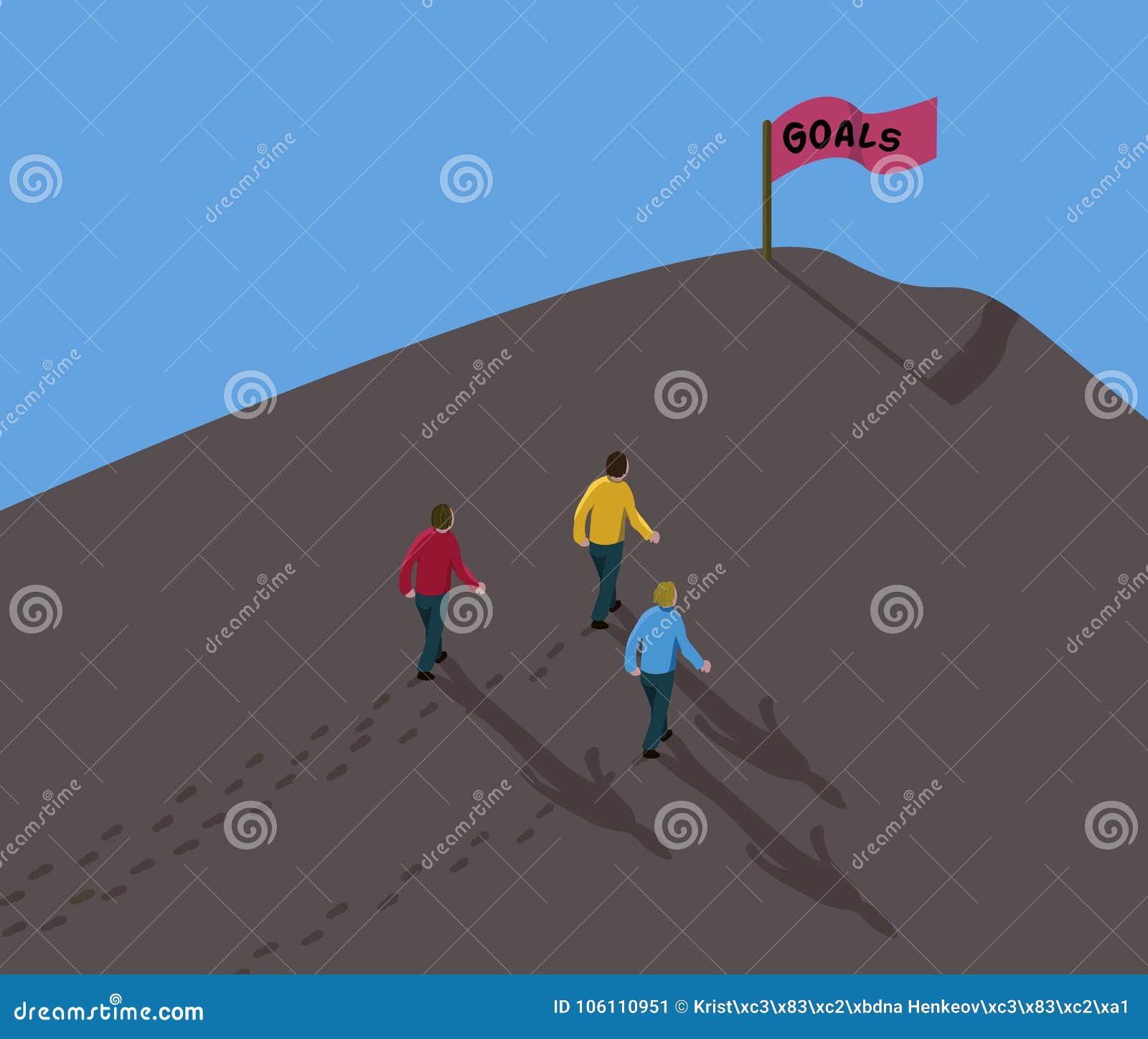 Goal Reach Concept Achieve the Target- Three Men Walking in Dirt Stock ... Goal Reach Concept Achieve the Target- Three Men Walking in Dirt Stock ...