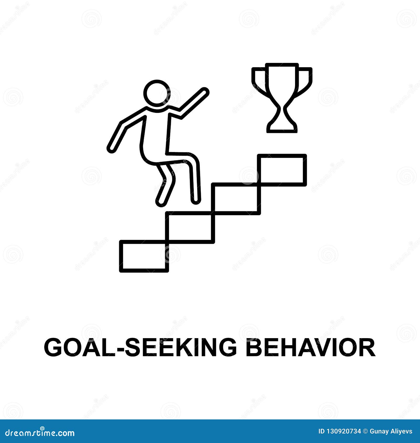 Goal Seeking Behavior Line Icon Stock Illustration - Illustration of ...