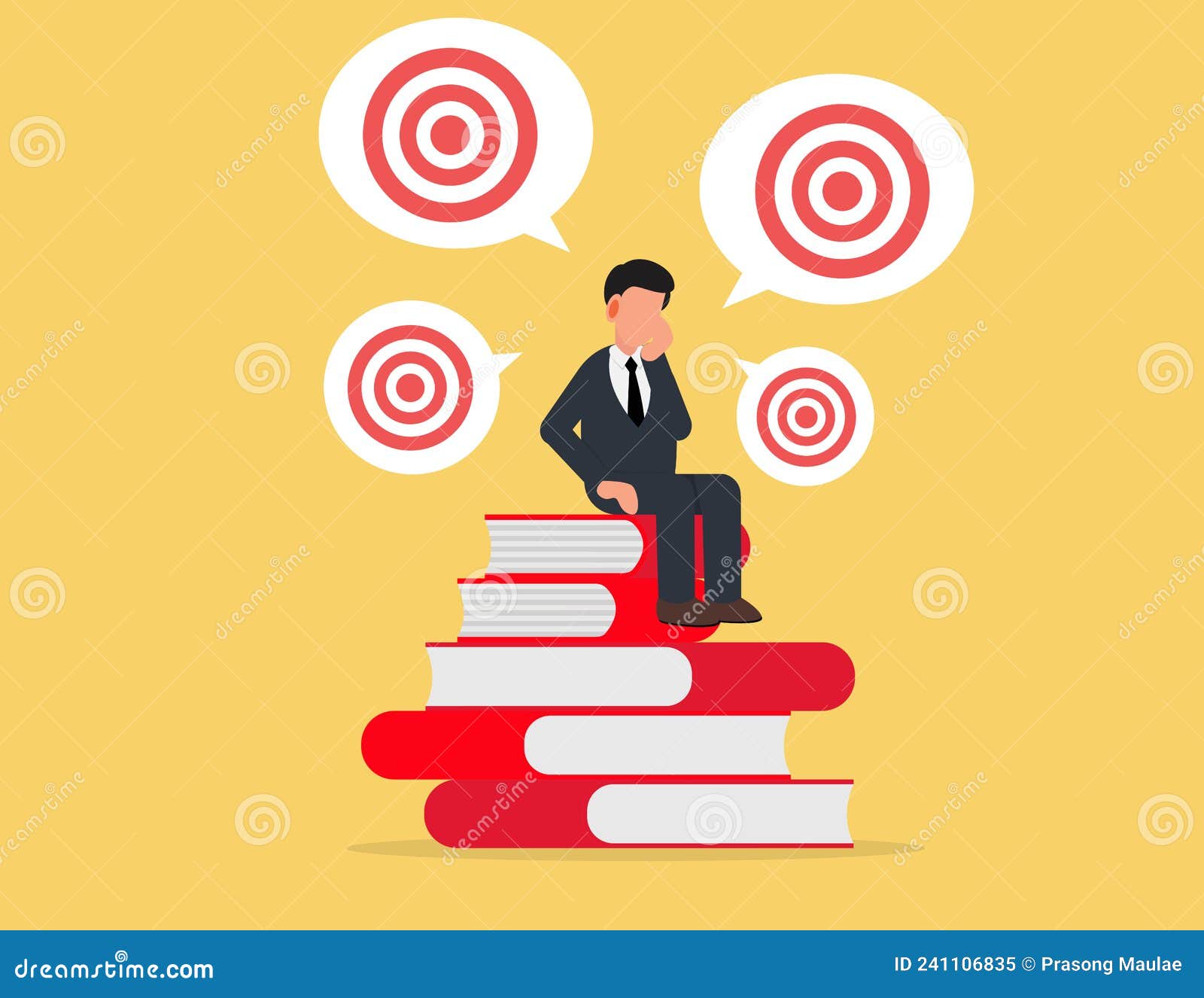 Goal and Selection. Thinking Target Business Concept Stock Vector ...
