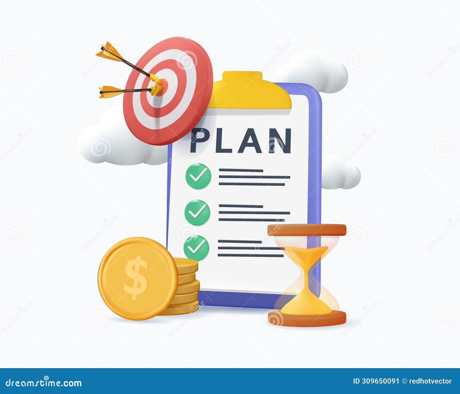 Goal Setting Concept, Business Time Management. Charting Financial ...