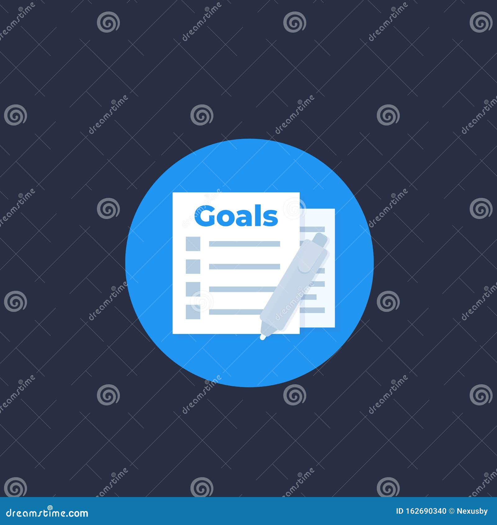 Goal setting icon stock vector. Illustration of career - 162690340