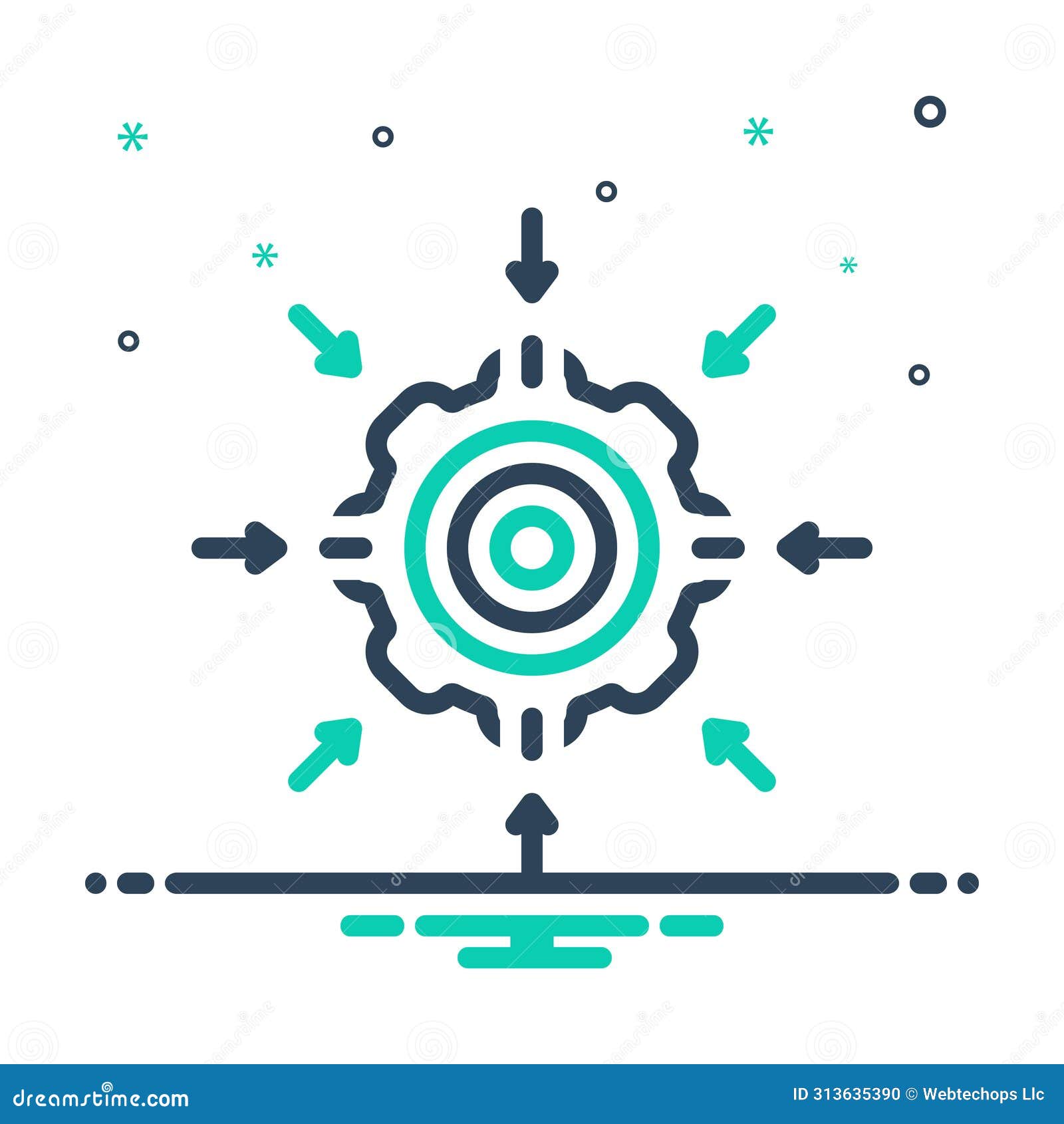 Mix Icon for Goal Setting, Goal and Success Stock Vector - Illustration ...