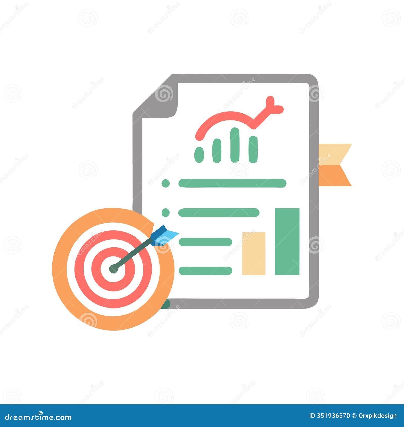 Goal Setting Icon for Education Stock Vector - Illustration of design ...