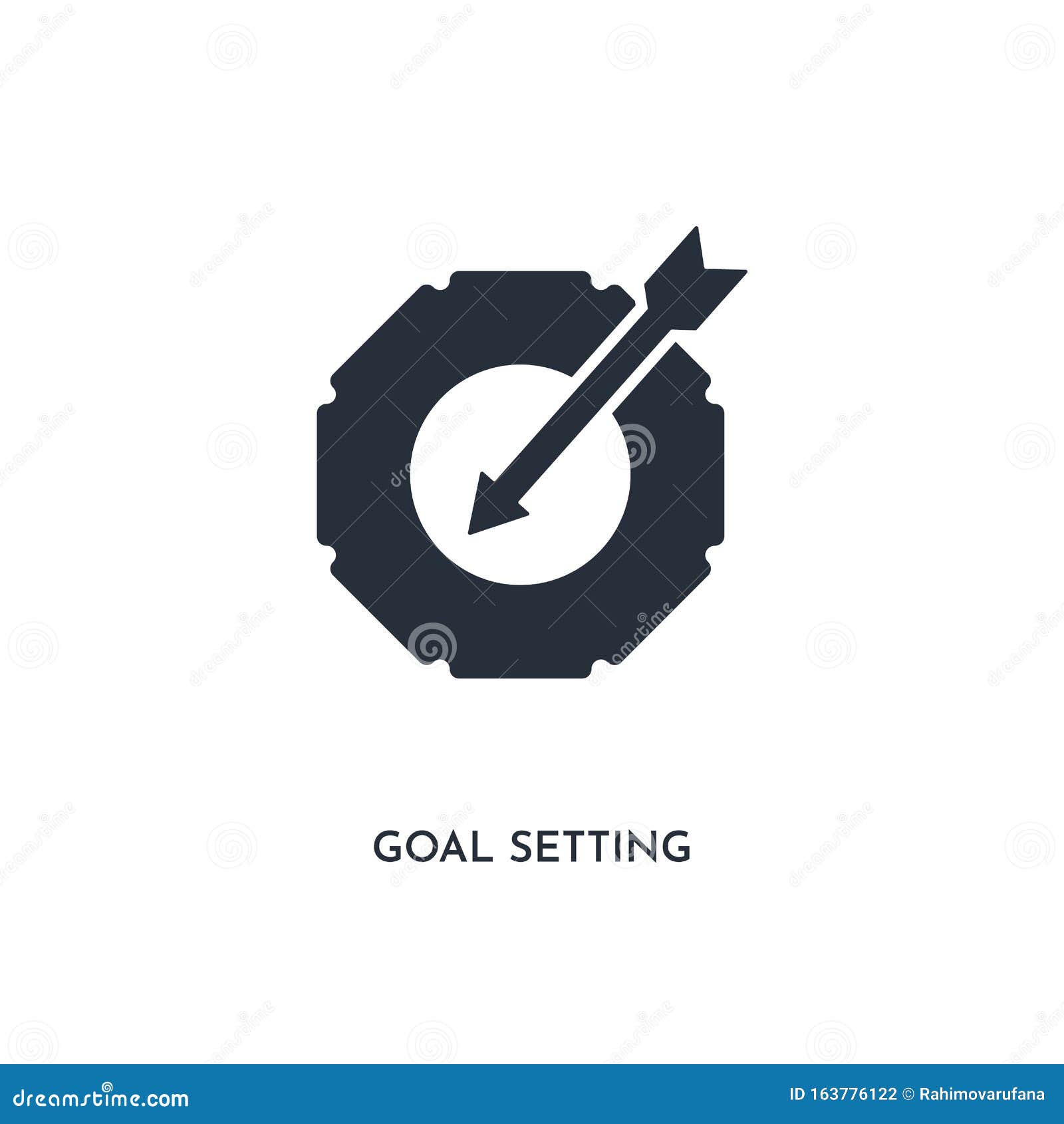 Goal Setting Icon. Simple Element Illustration. Isolated Trendy Filled ...