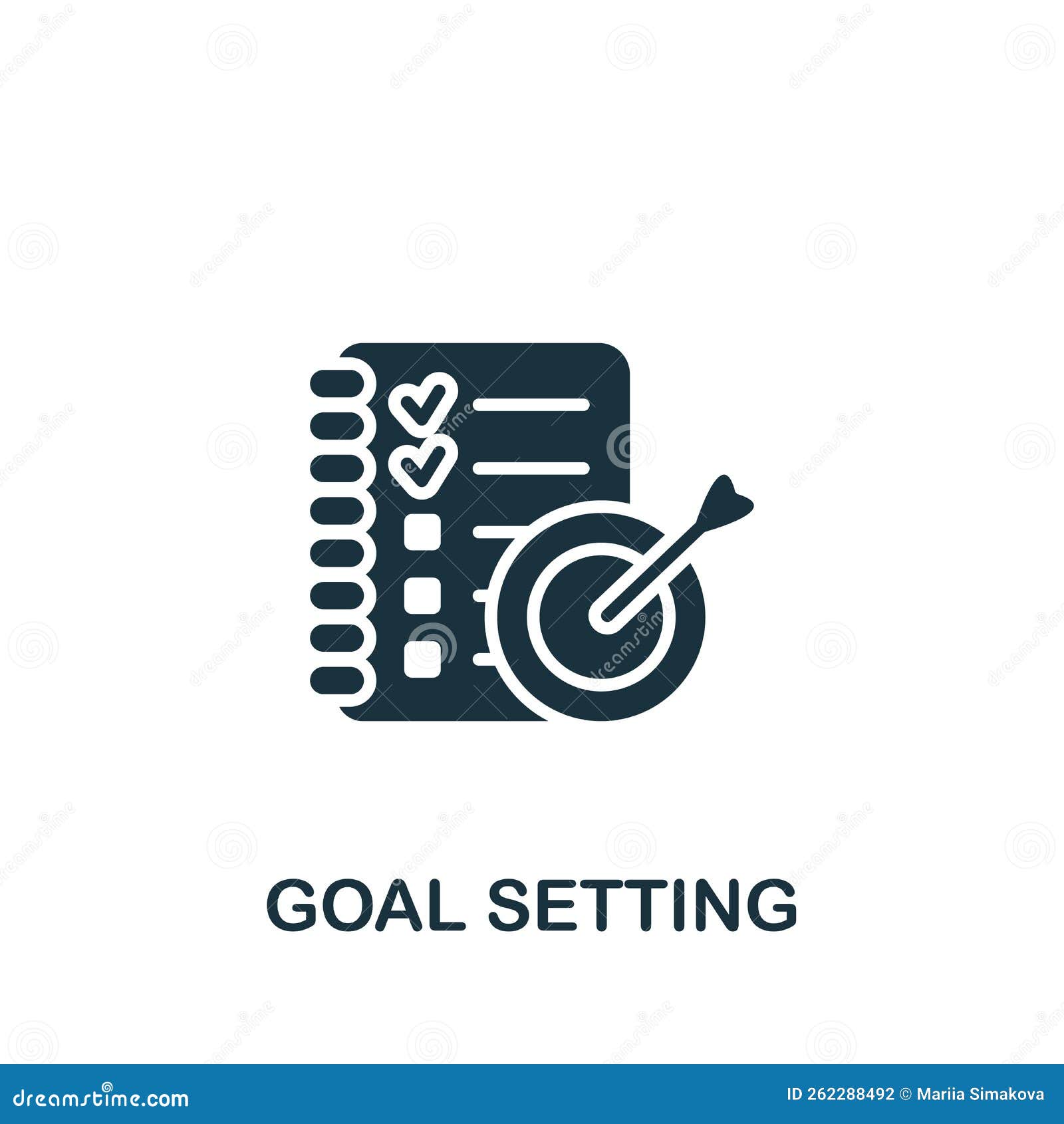 Goal Setting Icon. Monochrome Simple Talent Development Icon for ...