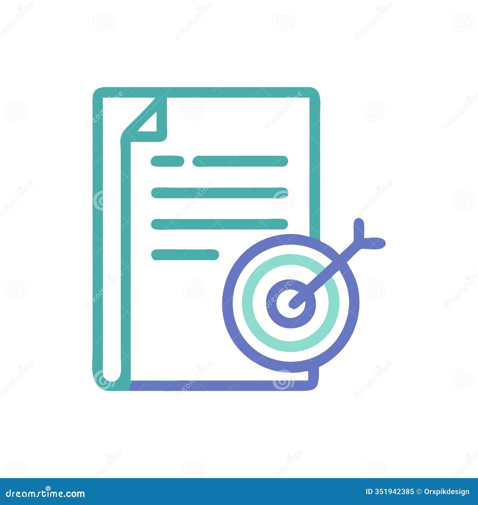 Goal Setting Icon for Study Plans Stock Vector - Illustration of school ...