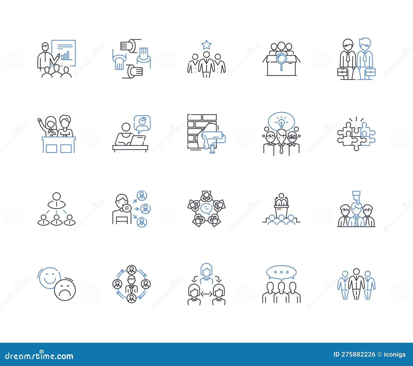 Goal Setting Line Icons Collection. Ambition, Aspiration, Clarity ...