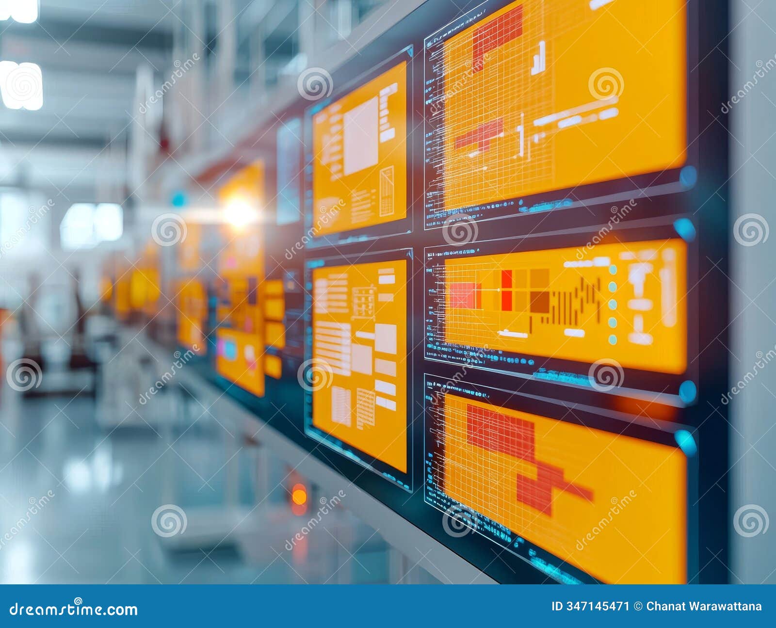 Goal Setting Mindset Concept Digital Display Panels with Vibrant Orange ...