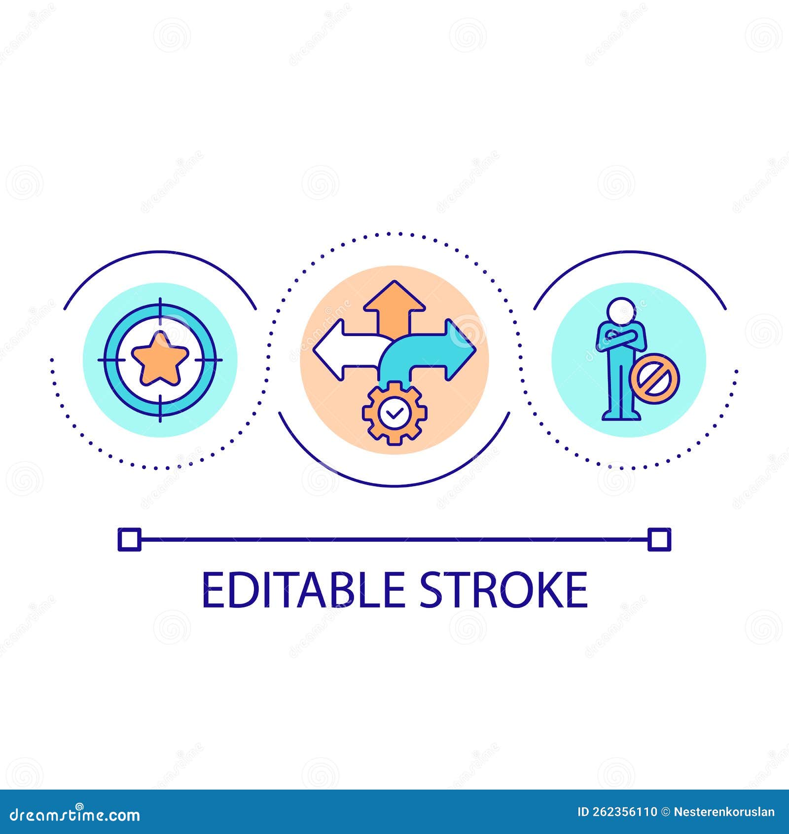 Goal Setting Mindset Loop Concept Icon Vector Illustration ... Goal Setting Mindset Loop Concept Icon Vector Illustration ...