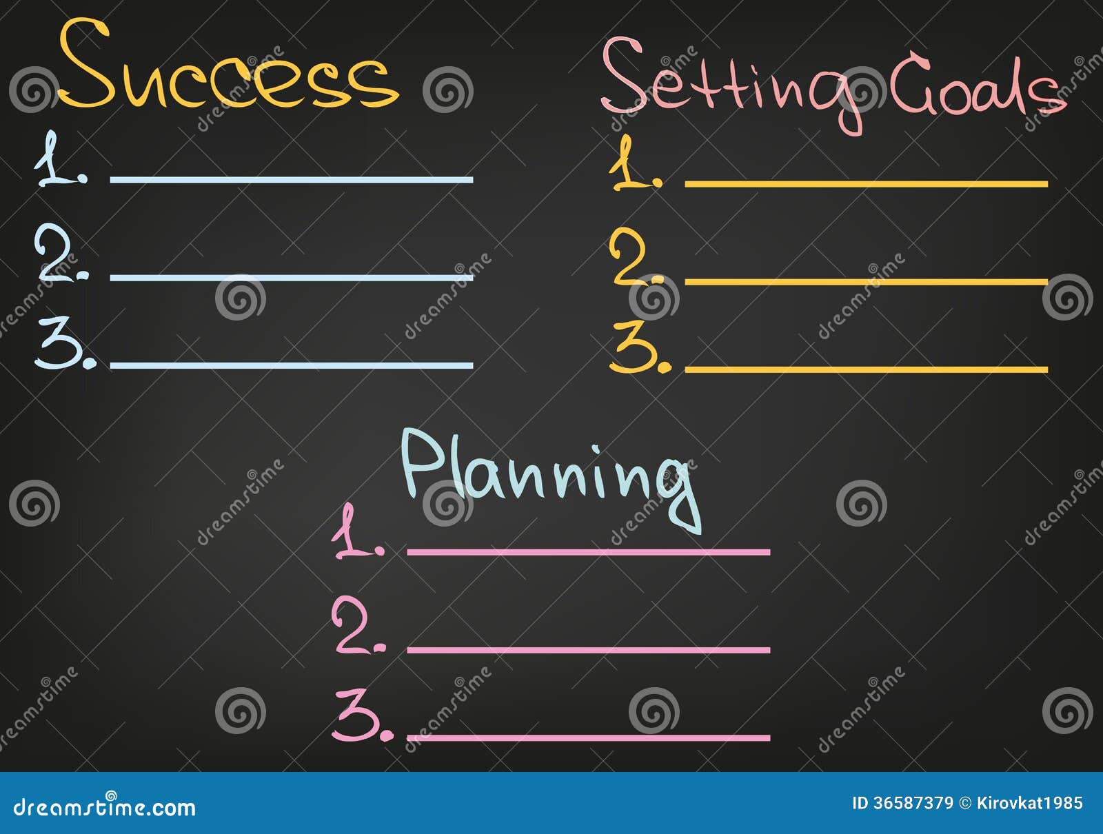 Goal Setting Planning Success Stock Vector - Illustration of build ...