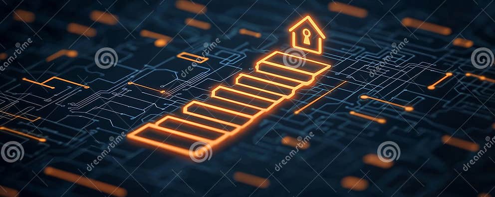 Goal Setting Steps Concept Digital Security Concept with a Progress ...