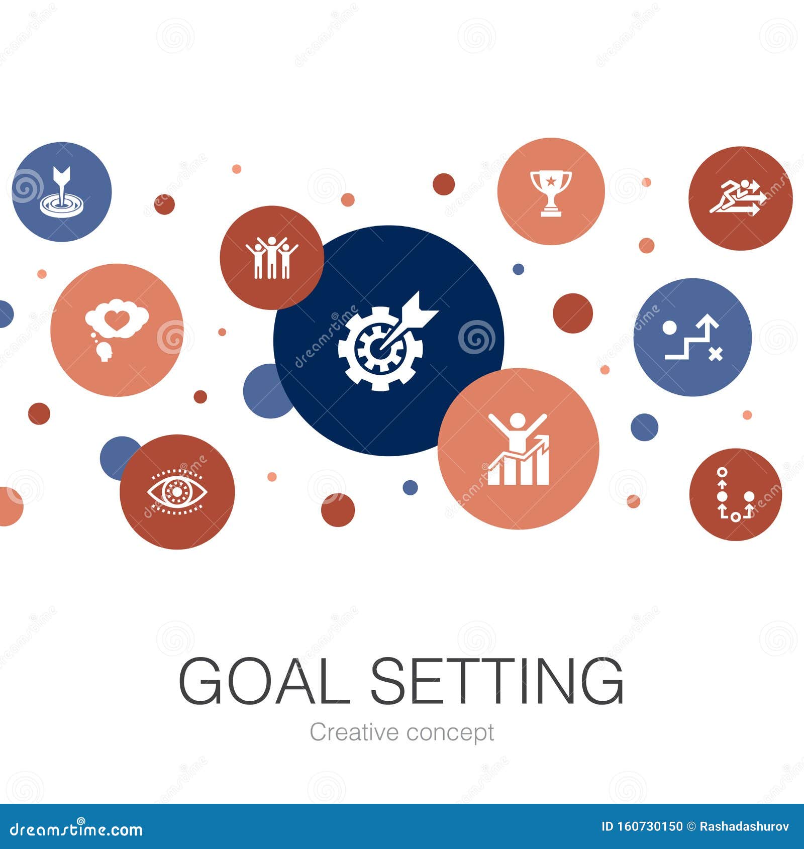 Goal Setting Trendy Circle Template with Stock Vector - Illustration of ... Goal Setting Trendy Circle Template with Stock Vector - Illustration of ...