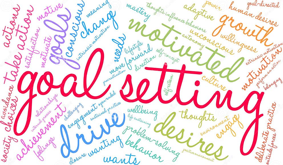 Goal Setting Word Cloud stock vector. Illustration of change - 211015659