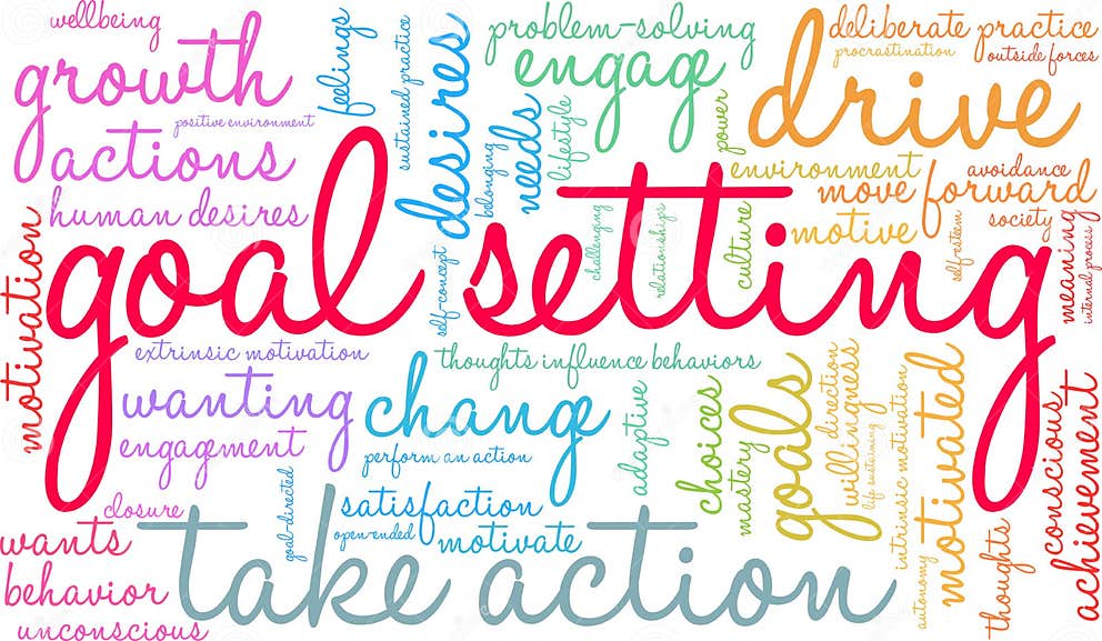 Goal Setting Word Cloud stock vector. Illustration of change - 211015670