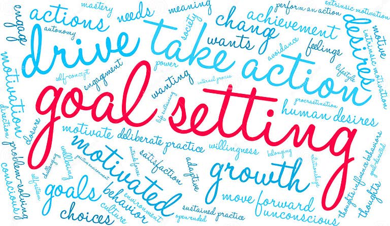 Goal Setting Word Cloud stock vector. Illustration of motivate - 211015693
