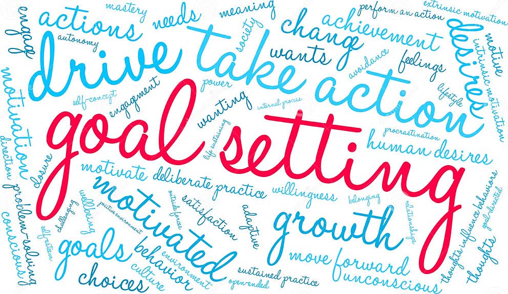 Goal Setting Word Cloud stock vector. Illustration of motivate - 211015693