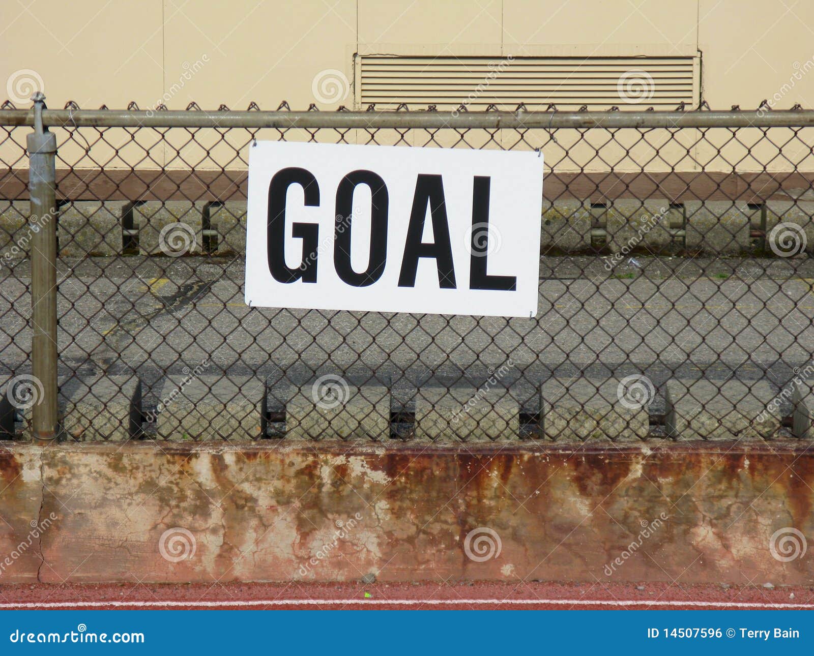 Goal Sign stock photo. Image of fence, cyclone, tear - 14507596