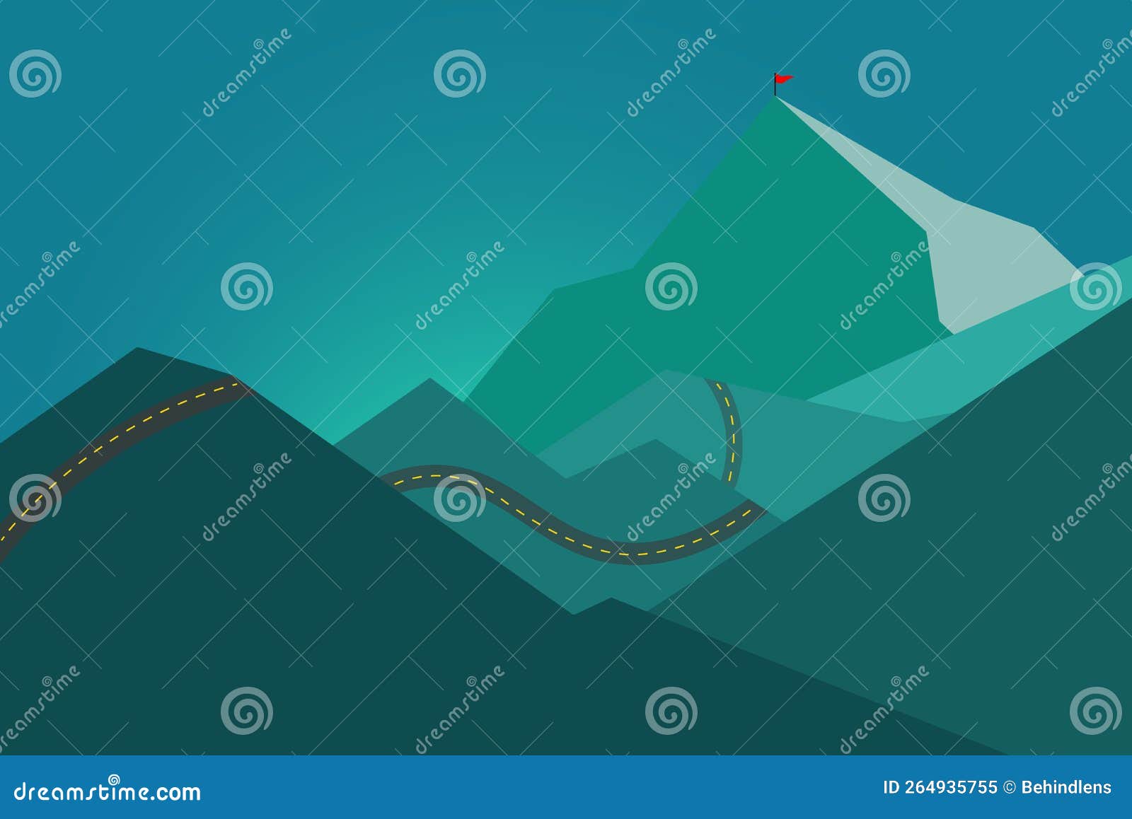 Goal Success Achieve and Path Way To Success Graphic Background Stock ...