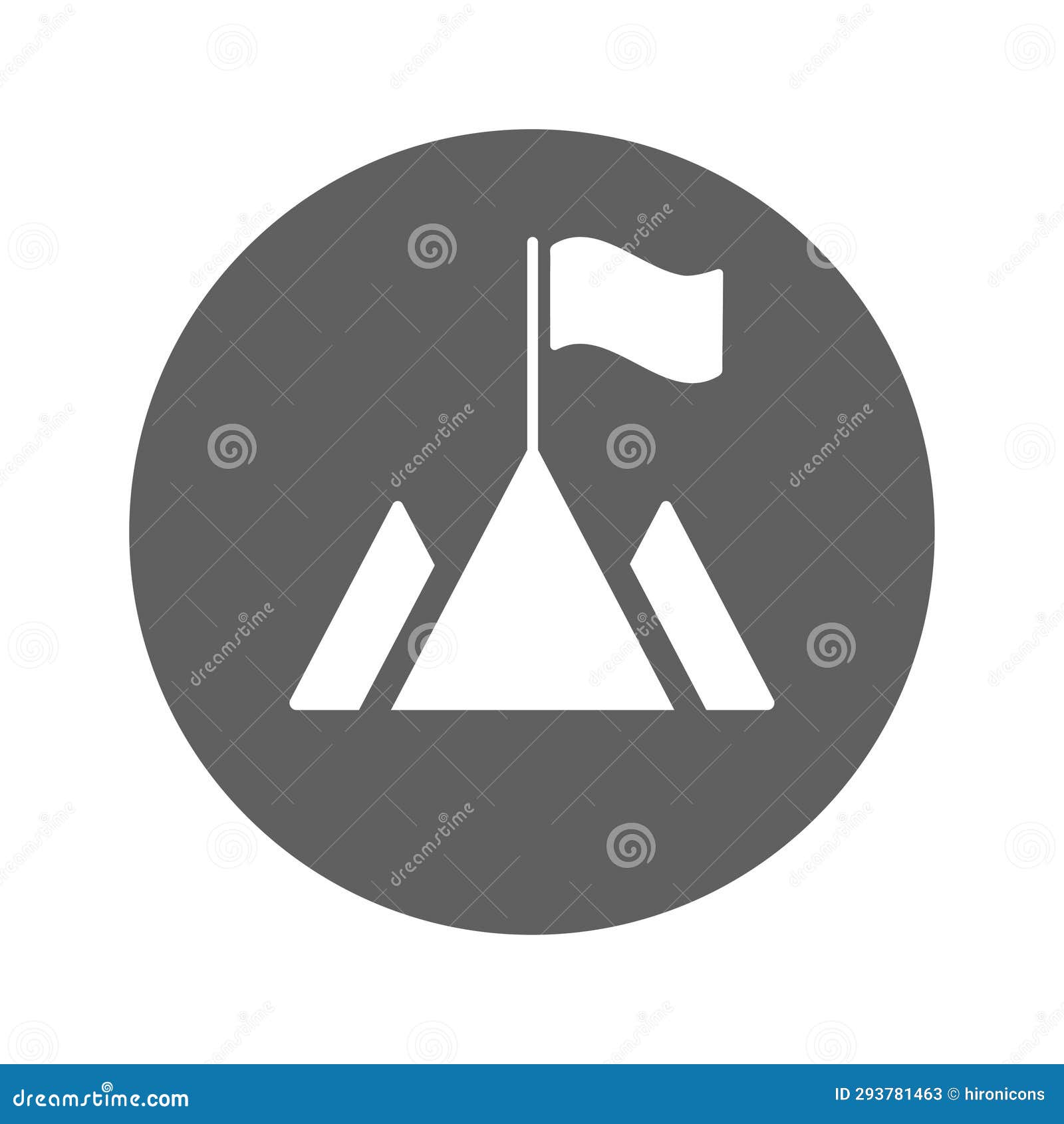Summit Icon Like Leadership Logo On White Cartoon Vector ...